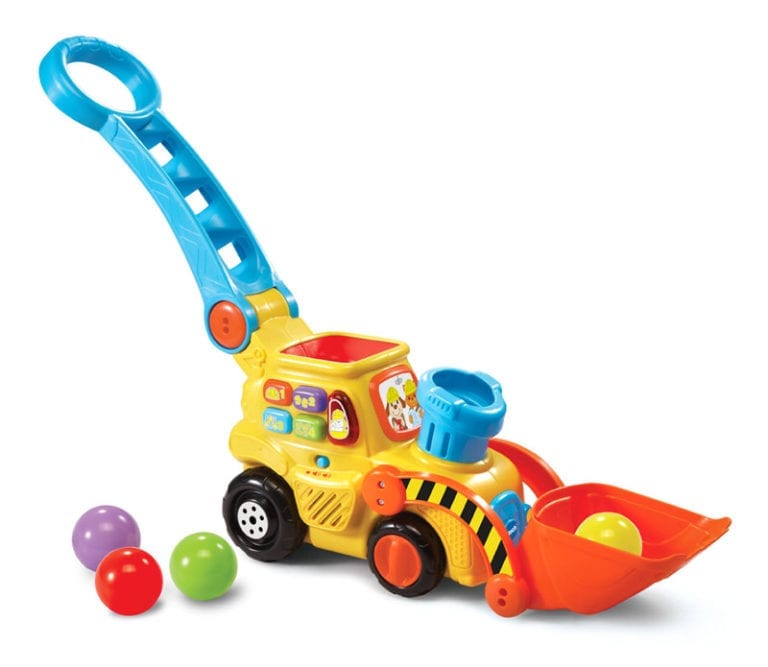Loop Your Scoop with the Pop-a-Balls Push & Pop Bulldozer | The Toy Insider