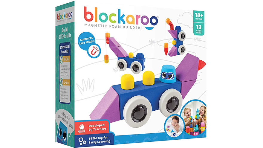 BLOCKAROO MAGNETIC FOAM BUILDING BLOCKS ROADSTER SET | The Toy Insider