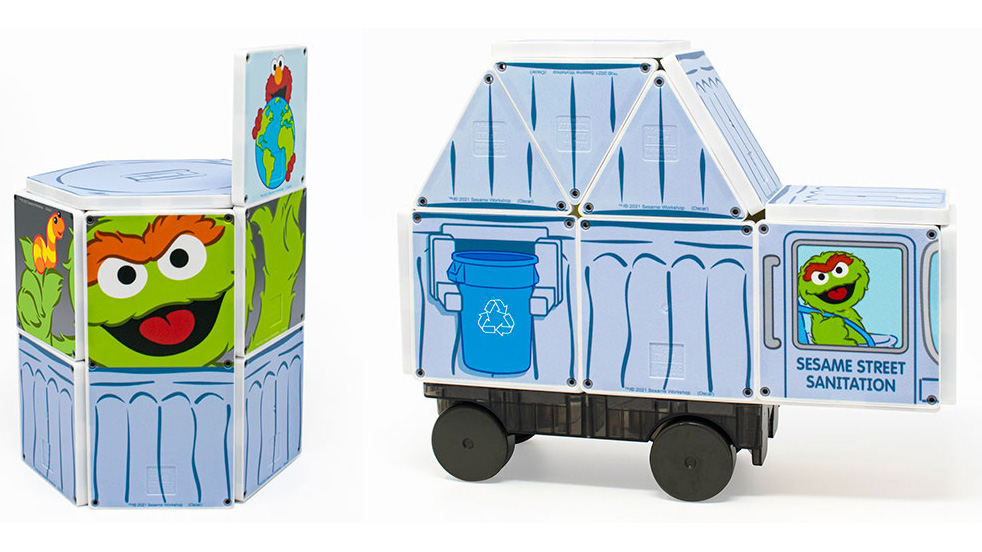 Oscar The Grouch In A Recycling Bin