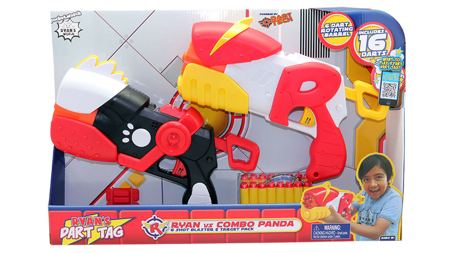 RYAN'S WORLD RYAN'S DART TAG RYAN VS COMBO PANDA | The Toy Insider