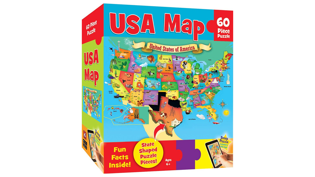 USA MAP 60-PIECE JIGSAW PUZZLE | The Toy Insider