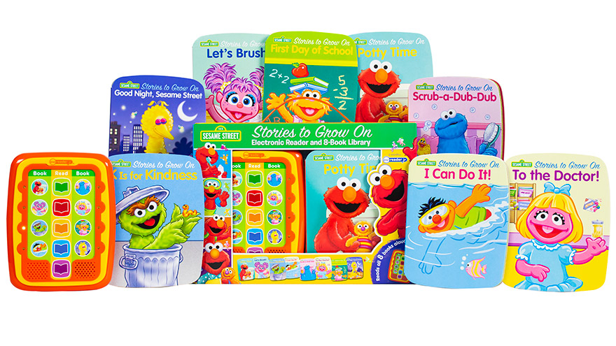 SESAME STREET ME READER JR. ELECTRONIC READER AND 8-BOOK LIBRARY ...