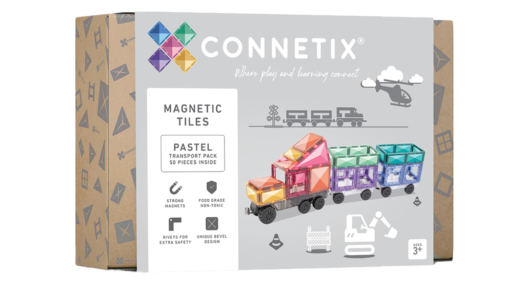 CONNETIX 50 PIECE PASTEL TRANSPORT PACK - The Toy Insider