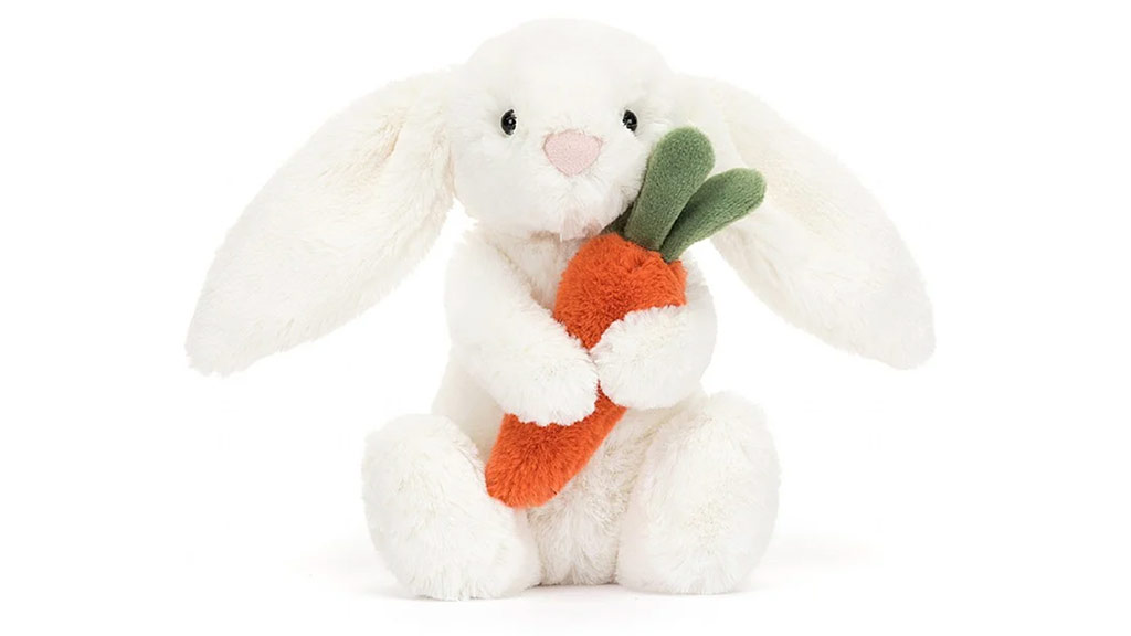 BASHFUL BUNNY WITH CARROT PLUSH | The Toy Insider