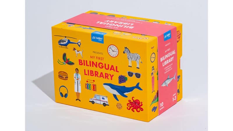MY FIRST BILINGUAL LIBRARY: A SPANISH-ENGLISH VOCABULARY BOARD BOOK ...
