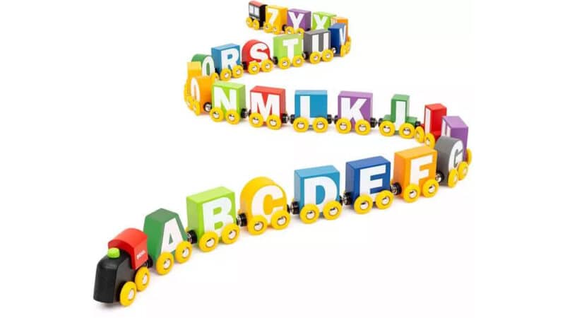 BRIO’s Letter Train Stops at FAO Schwarz for the Holidays | The Toy Insider