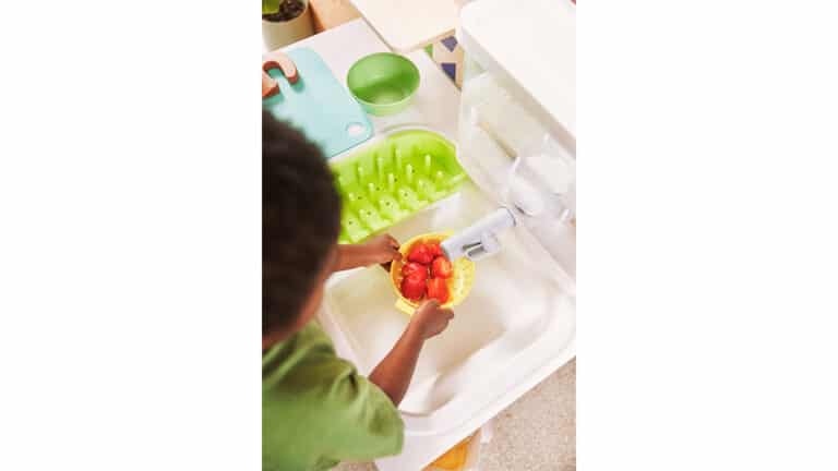 A Functioning Sink and Food Choppers: Lovevery’s Real Life Play Kitchen ...