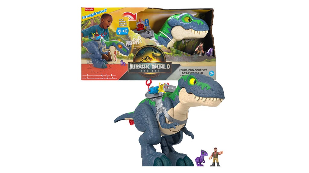 FISHER-PRICE IMAGINEXT JURASSIC WORLD REBIRTH ULTIMATE ACTION CHOMP T ...