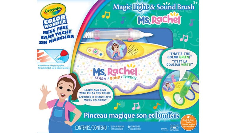 COLOR WONDER MS. RACHEL MAGIC LIGHT AND SOUND BRUSH | The Toy Insider