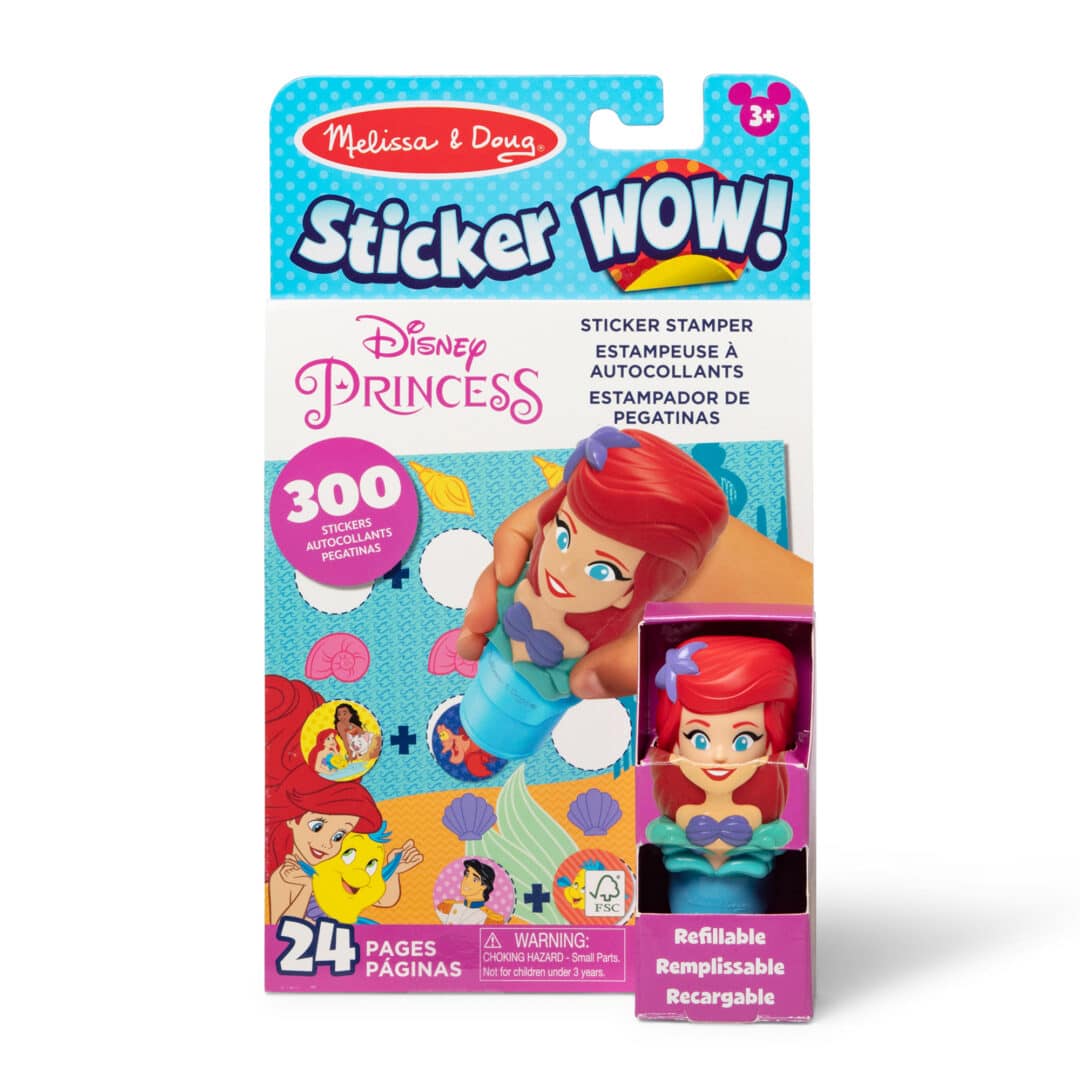 STICKER WOW! DISNEY PRINCESS ARIEL ACTIVITY PAD & STICKER STAMPER | The ...